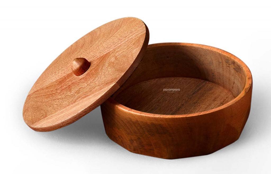 Wood Roti Box – Parampara Bharat